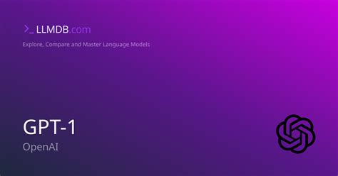 Gpt 1 Openai Llm Database