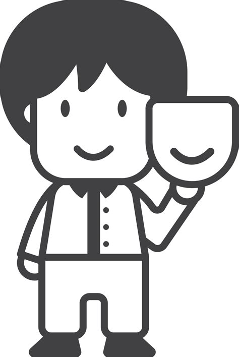 Male Actor Character Illustration In Minimal Style 18867047 Png