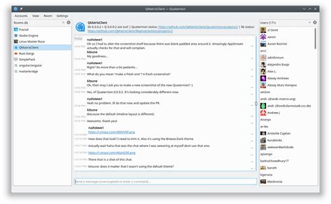 Quaternion Qt5qml Matrix Client Updated Coffee Break