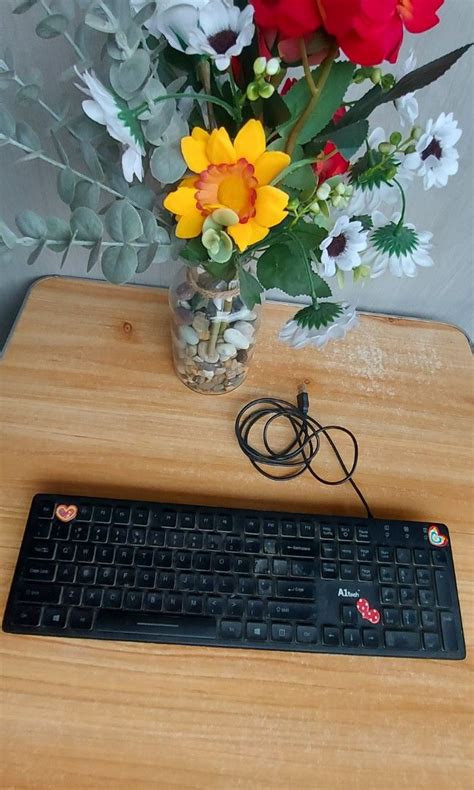 A1Tech Chocolate USB Keyboard Computers Tech Parts Accessories Computer Keyboard On Carousell