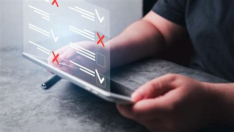 Premium Photo Woman Use Digital Tablet With Hologram Interface Of Document Management System Dms