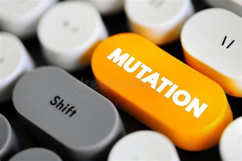 Mutation Is A Change In The DNA Sequence Of An Organism Text Concept Button On Keyboard Stock