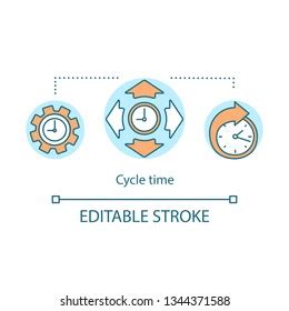 Cycle Time Concept Icon Workflow Optimization Stock Vector Royalty Free Shutterstock