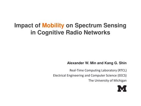 Ppt Impact Of Mobility On Spectrum Sensing In Cognitive Radio