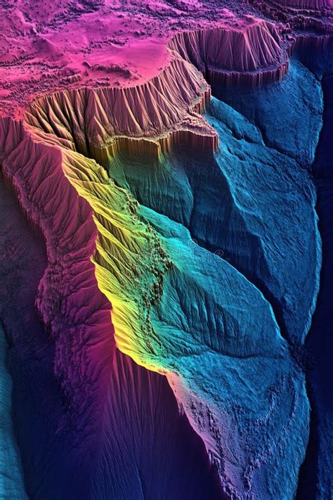 Detailed Lidar Gis Map Of A River Basin Highlighting Elevation Gradients Drainage Patterns And