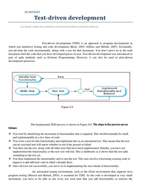 Test Pdf Test Driven Development Software Testing