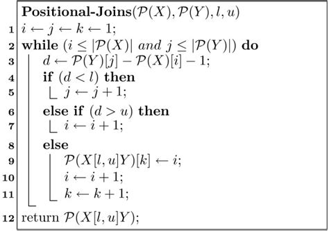 Positional Joins Algorithm Download Scientific Diagram