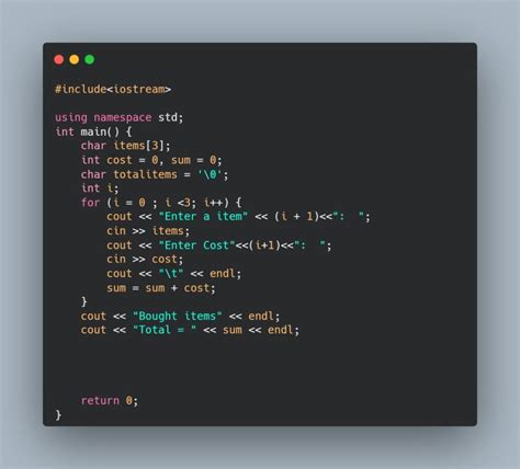 C Program To Collect Information About Items Tajamal Hussain Posted
