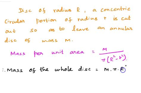 Solved From A Disc Of Radius R A Concentric Circular Portion Of