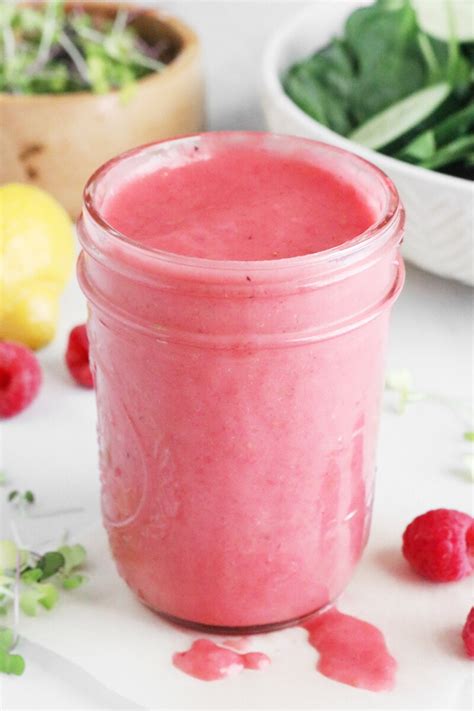 Homemade Raspberry Vinaigrette Salad Dressing Clean Green Simple
