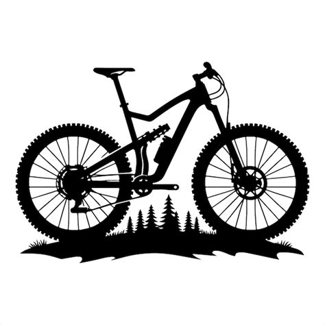 Classic Bicycle Silhouette For City Rides Black Colour Vactor Premium