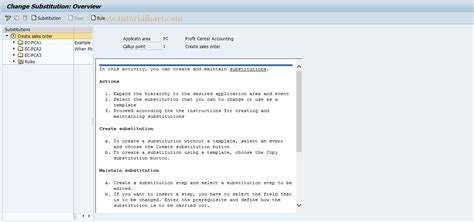 0KEM SAP Tcode EC PCA Maintain Substitutions 0KEM SAP Tcode EC PCA Maintain Substitutions