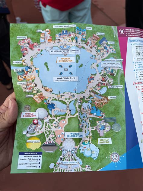 Canceled Or Delayed Play Pavilion Still Listed On Epcot 40th Anniversary Map Disney By Mark