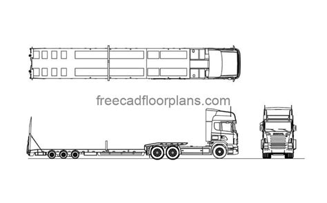 Low Loader Free Cad Drawings