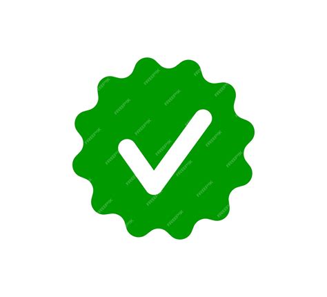 Premium Vector Check Tick Mark On Wavy Edge Green Circle Sticker Star Burst Shape Tag With Premium Vector Check Tick Mark On Wavy Edge Green Circle Sticker Star Burst Shape Tag With