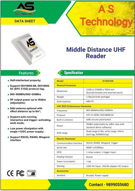 Scratch Proof Sensor 10 Long Range Rfid Tag Reader Model Name Number Ast At 14300 In New Delhi