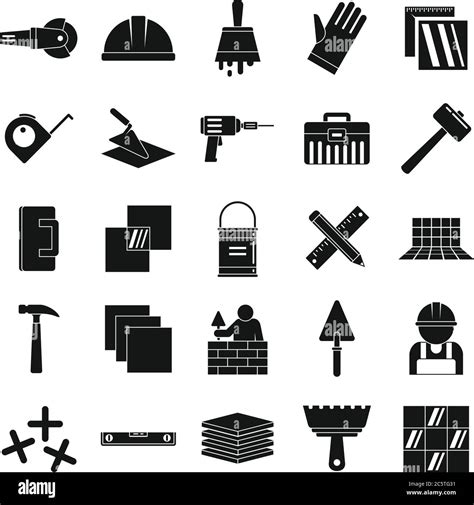 Tiler Icons Set Simple Set Of Tiler Vector Icons For Web Design On
