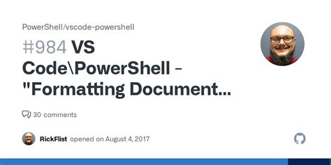 Vs Codepowershell Formatting Document Long Execution Time · Issue 984 · Powershellvscode