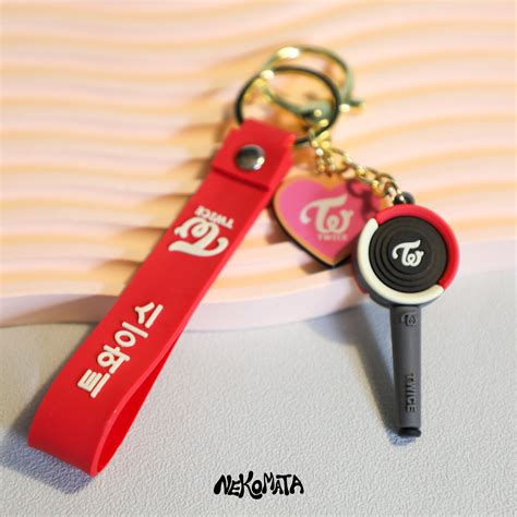3d Twice Lightstick Keyring Nekomata