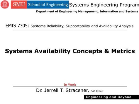 Ppt Systems Availability Concepts And Metrics Powerpoint Presentation
