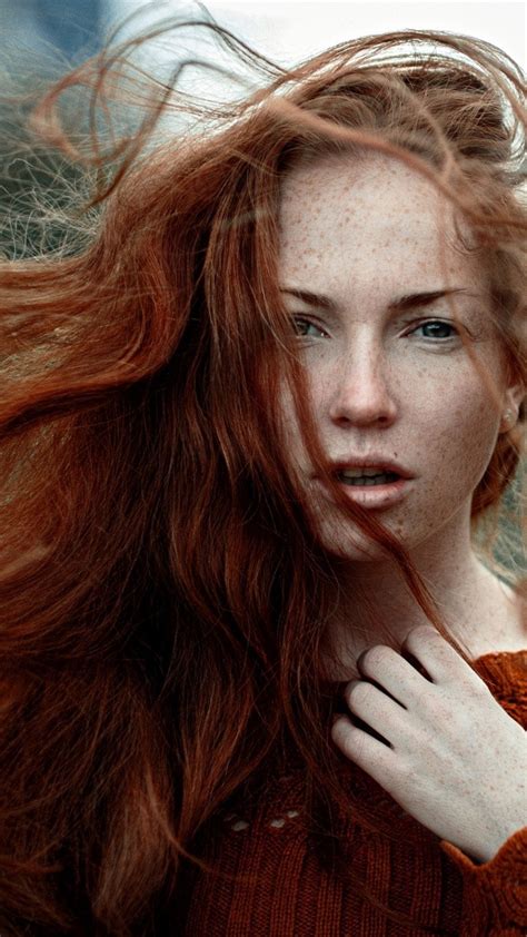 Download Redhead Freckles Open Mouth Model Women Sweater Oksana