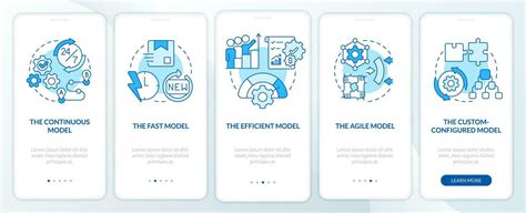 Supply Chain Models Blue Onboarding Mobile App Screen Industry