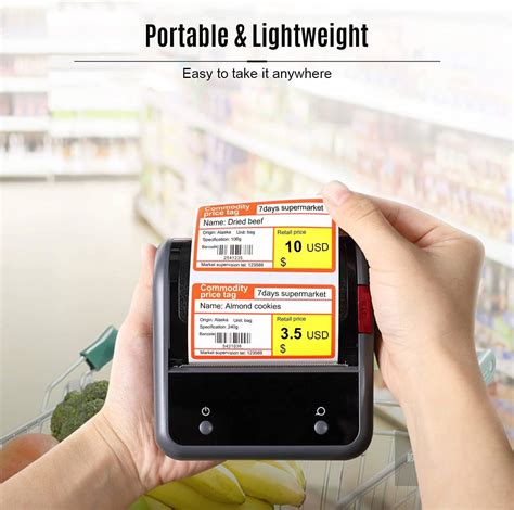 Label Maker Portable Mm Thermal Label Printer BT Label Maker Sticker Hine With Re Able Battery