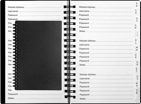 Utytrees Password Book With Alphabetical A Z Tabs Password Keeper