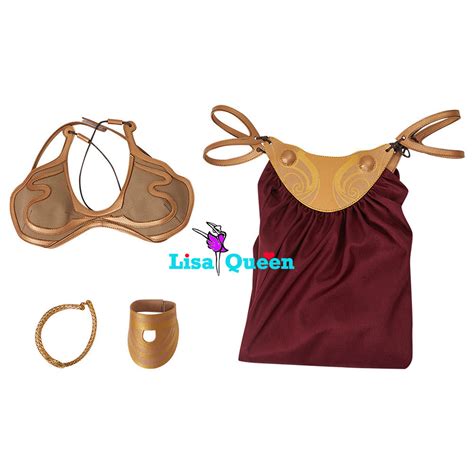Cosplay Costume Slave Leia Metal Bikini Star Wars Return Of The Jedi L