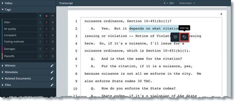 Annotating A Deposition Case Builder