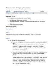 CIS245L U5 LabReport Seau Baquera Docx Unit 5 Lab Report Configure System Security CIS245L