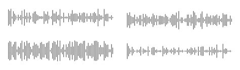 Equalizer Interface Set Of Voice Message Template Audio Chat Speech Music Sound Wave Icon