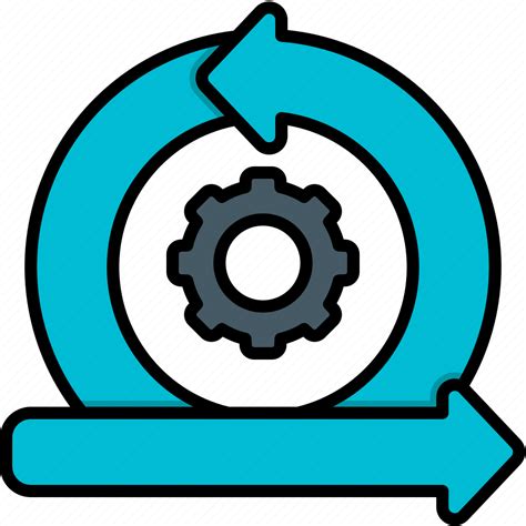 Iteration Agile Cycle Arrows Gear Development Process Icon