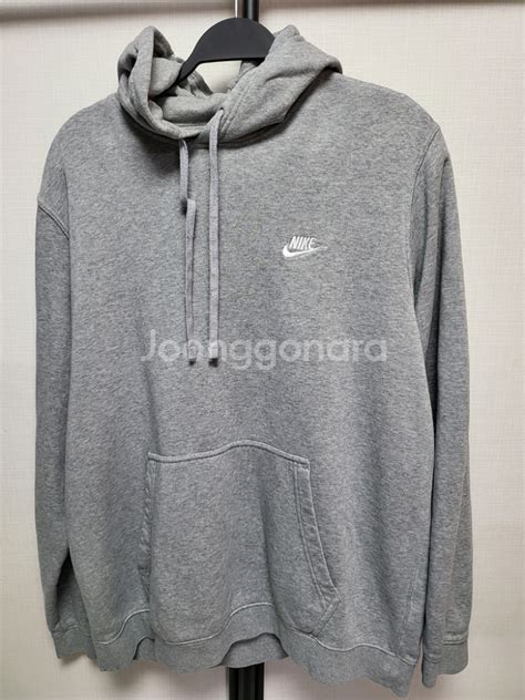 나이키 기모 후드 상의 Xxl 그레이 티셔츠 캐쥬얼의류 중고나라
