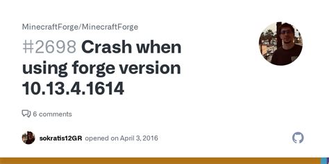 Crash When Using Forge Version 10 13 4 1614 · Issue 2698 · Minecraftforge Minecraftforge · Github