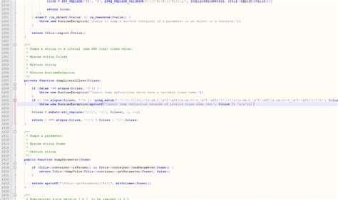 Runtimeexception In Phpdumperphp Line 1403 General Topics