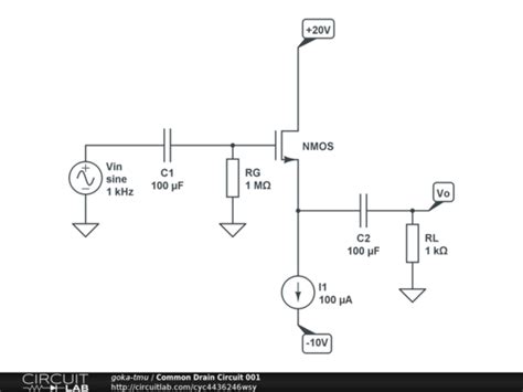 Common Drain Circuit 001 Circuitlab