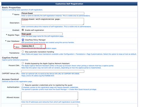 clearpass guest access with username only flomain networking