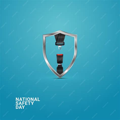 Premium Vector National Safety Day Vector Illustration