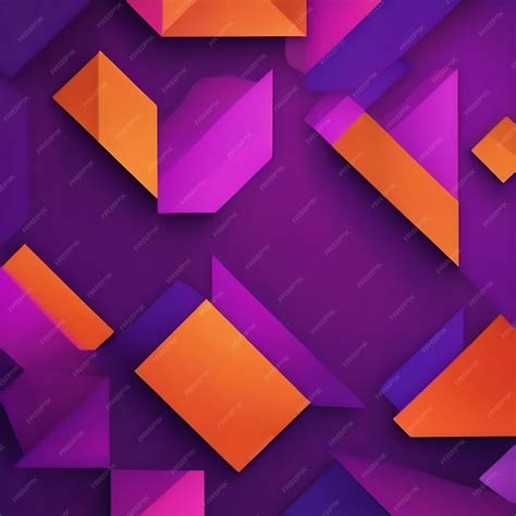 Premium Ai Image Abstract Background Purple Orange Modern Geometric