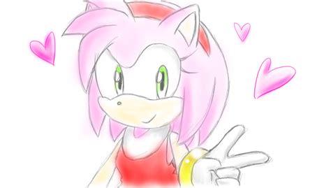 Amy Rose With Hearts By Zmxls On Deviantart