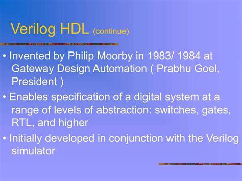 Verilog Hardware Description Languageppt