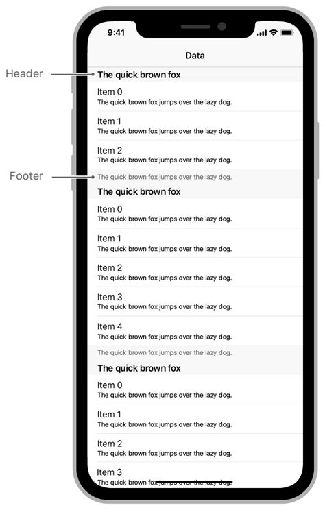 Adding Headers And Footers To Table Sections