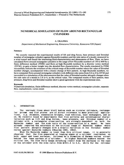 Numerical Simulation Of Flow Around Rectangular Cylinders Pdf