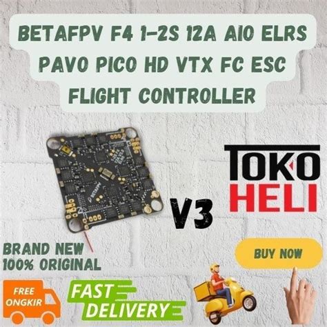 Jual Betafpv F4 1 2s 12a Aio Elrs Pavo Pico Hd Vtx Fc Esc Flight Controller Shopee Indonesia
