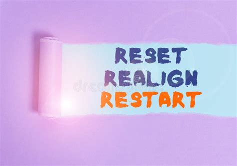 Handwriting Text Reset Realign Restart Concept Meaning Life Audit Will