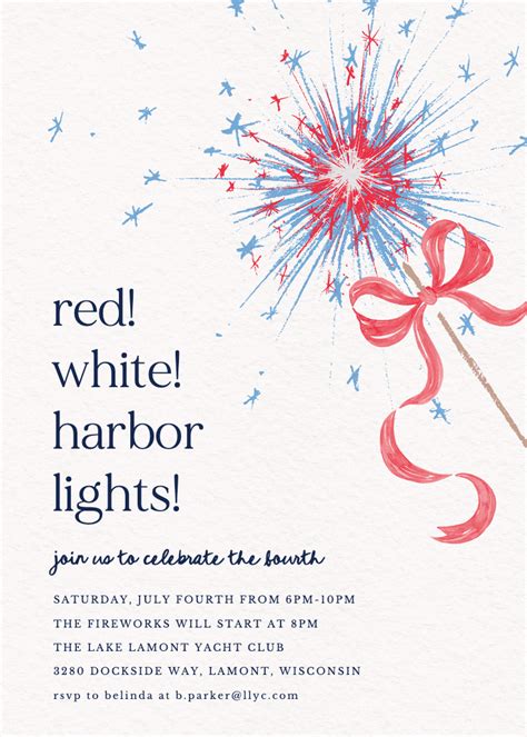 4th Of July Invitation Templates Free