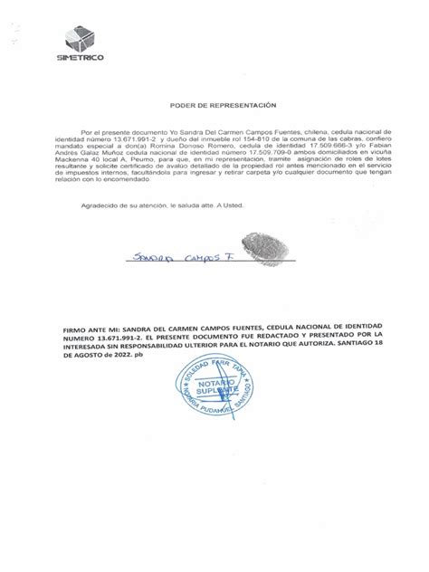 Formato Poder Notarial Pdf