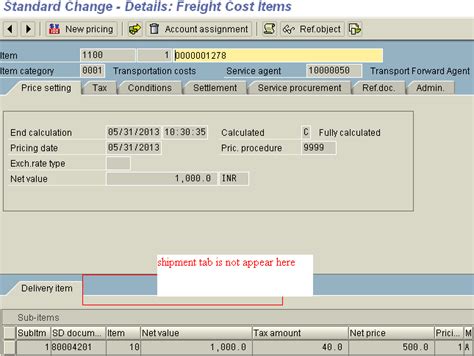 Shipment Cost Not Reflect In Billing Document Sap Community