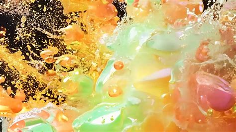 Vibrant Color Splash Liquid Overlay For Creative Summer Ads Videos